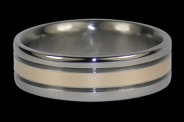 Gold Inlaid Titanium Ring | Hawaii Titanium Rings®